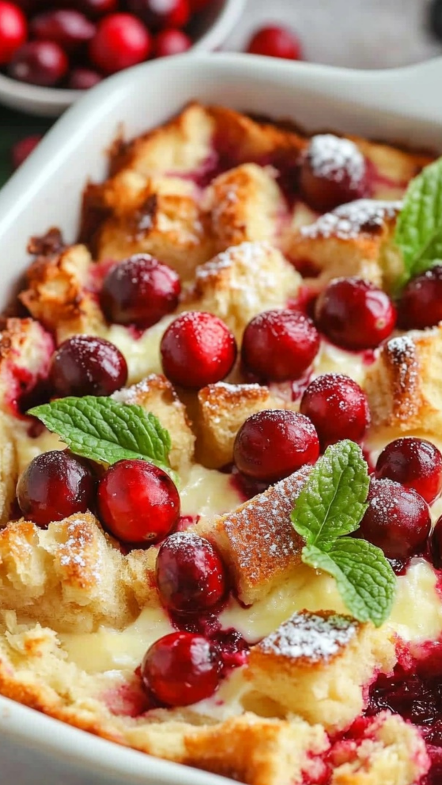 Cranberry Breakfast Bread Pudding: A Holiday Delight – Marcela Recipes