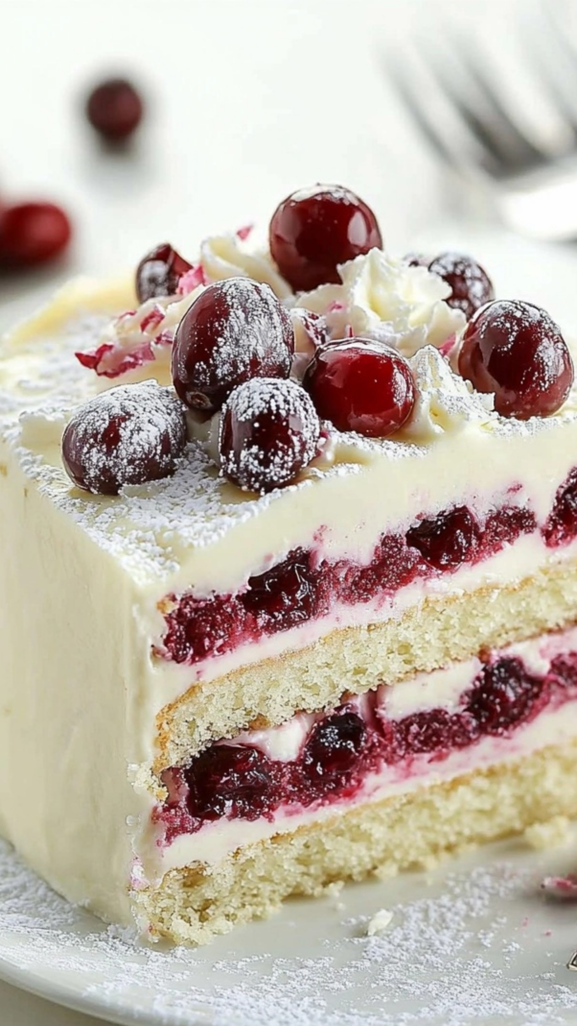 White Chocolate Cranberry Layered Cake: A Festive and Decadent Delight ...
