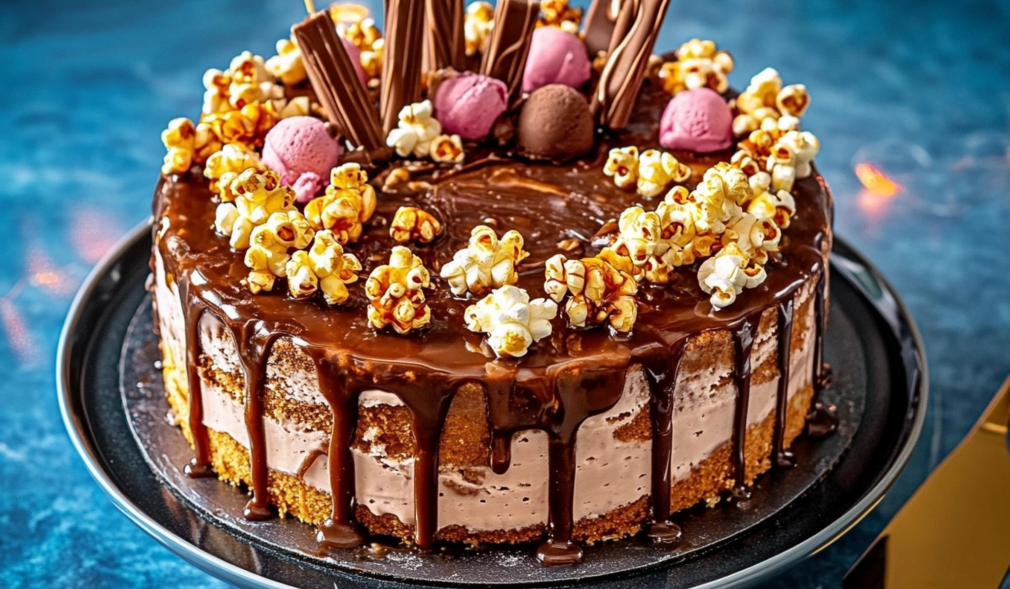 Decadent Choco-Caramel Popcorn Ice Cream Cake: A Layered Dream of ...